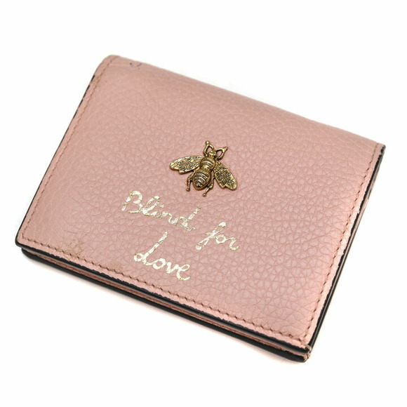 Gucci | Bags | Gucci Animalier Bee Wallet Bifold Leather Pink | Poshmark